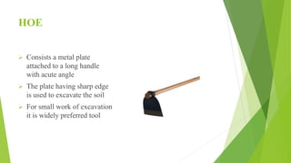 Excavation equipments for earthwork digging | PPTX