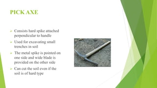 Excavation equipments for earthwork digging | PPTX