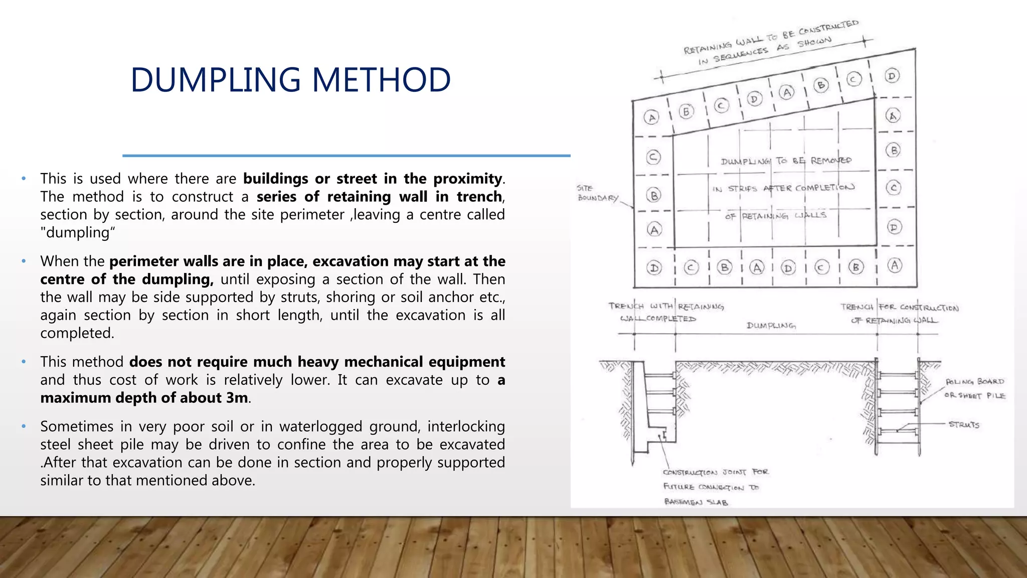 EXCAVATION FOR FOUNDATION - Methods & Temporary Earth Retaining ...