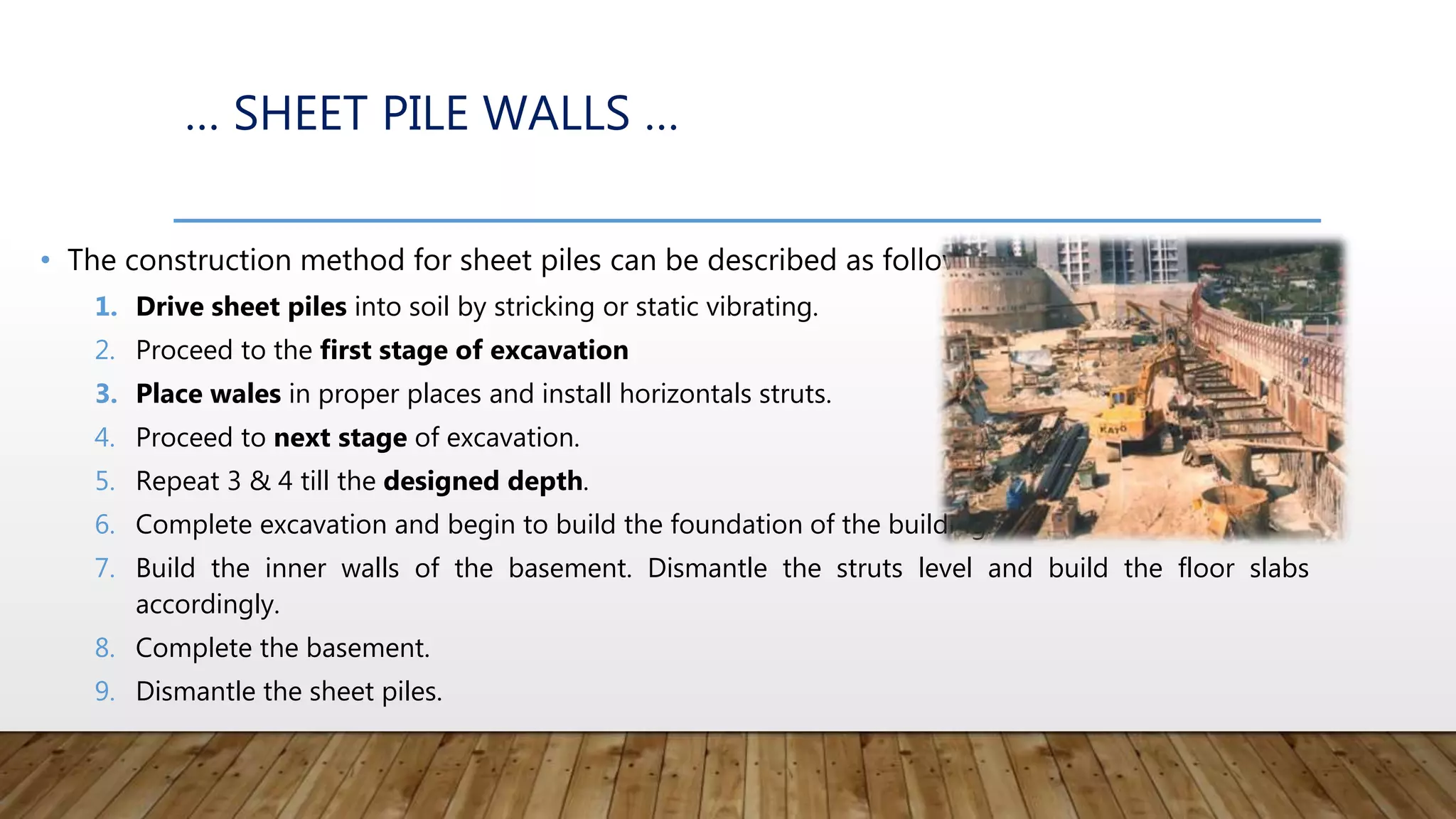 EXCAVATION FOR FOUNDATION - Methods & Temporary Earth Retaining ...