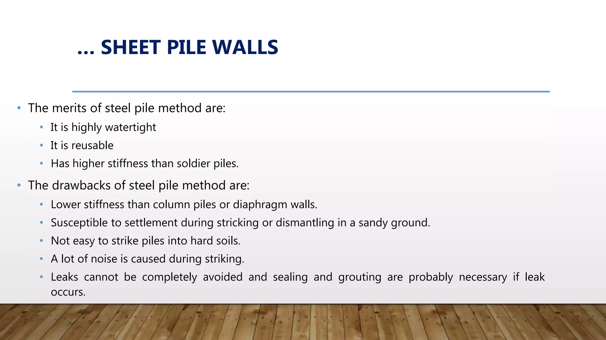 EXCAVATION FOR FOUNDATION - Methods & Temporary Earth Retaining ...