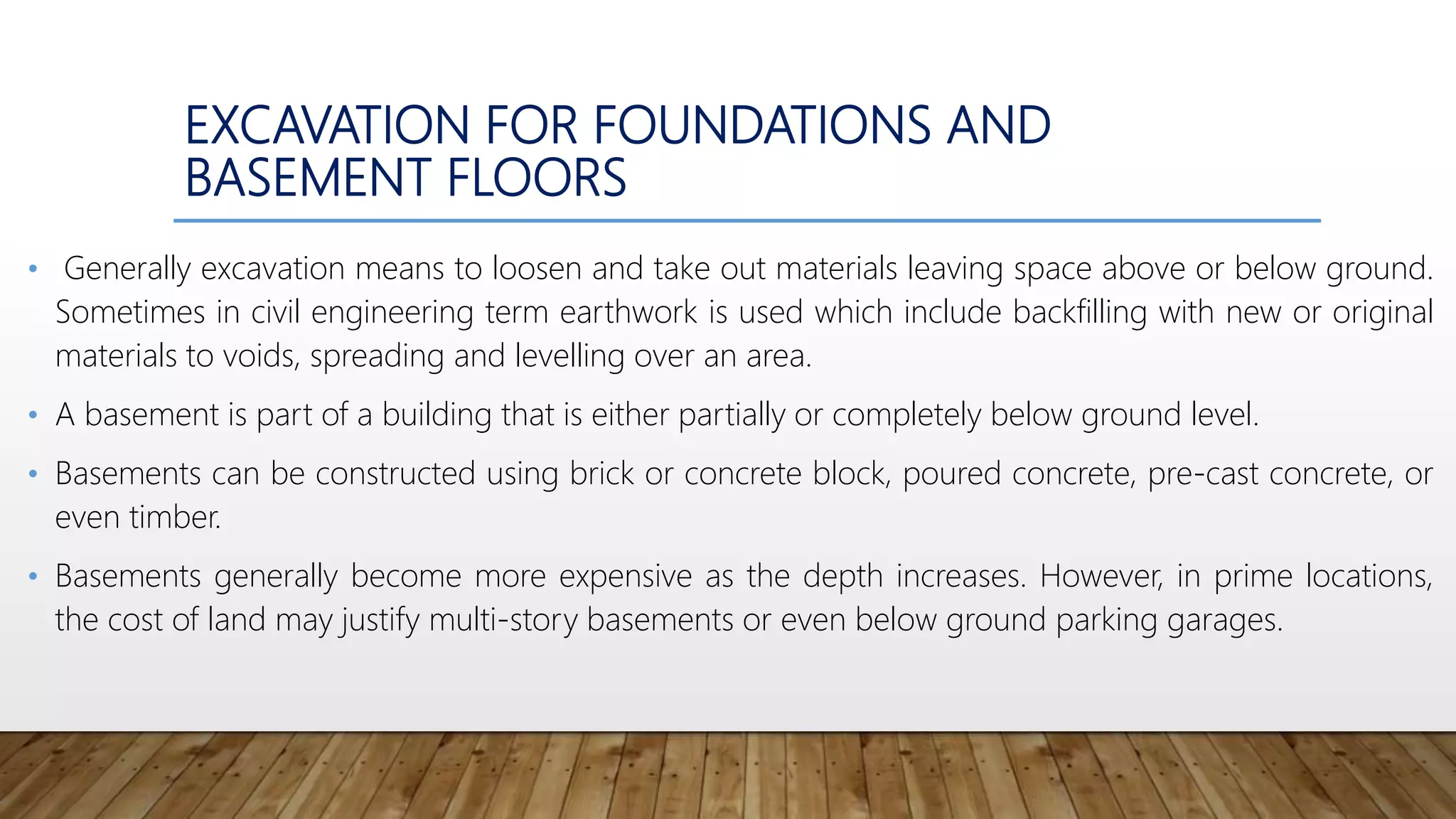 EXCAVATION FOR FOUNDATION - Methods & Temporary Earth Retaining ...
