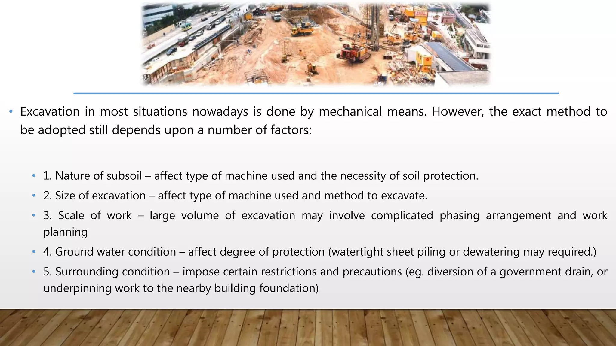 EXCAVATION FOR FOUNDATION - Methods & Temporary Earth Retaining ...
