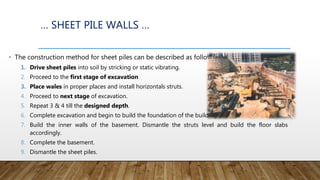 EXCAVATION FOR FOUNDATION - Methods & Temporary Earth Retaining ...