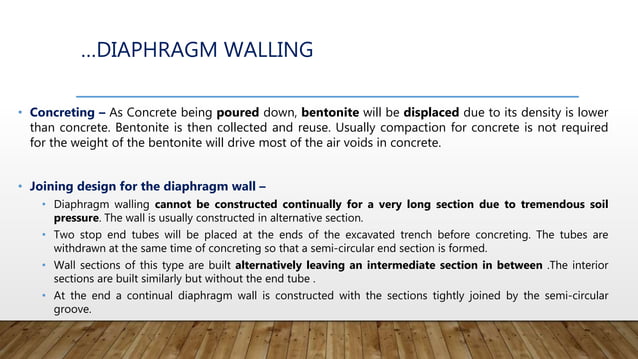 EXCAVATION FOR FOUNDATION - Methods & Temporary Earth Retaining ...