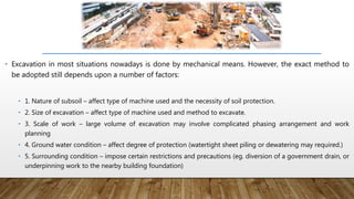 EXCAVATION FOR FOUNDATION - Methods & Temporary Earth Retaining ...