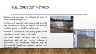 EXCAVATION FOR FOUNDATION - Methods & Temporary Earth Retaining ...