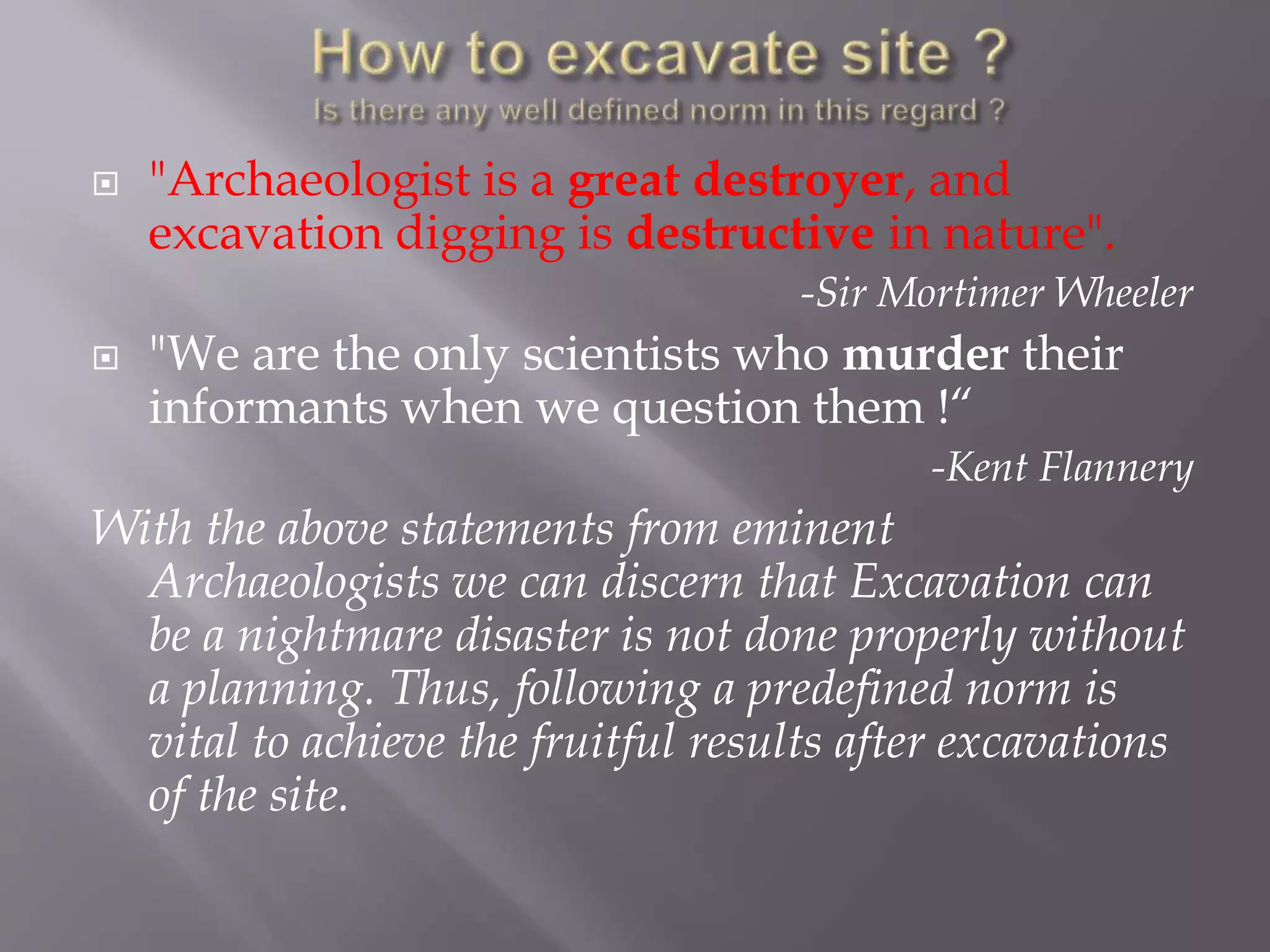 EXCAVATION METHODS AND ITS IMPORTANCE | PPTX