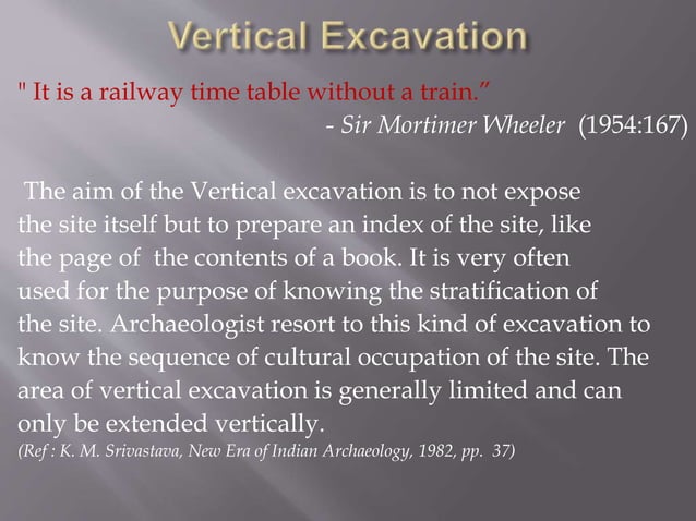 EXCAVATION METHODS AND ITS IMPORTANCE | PPTX | Historic Site and Landmark Tours | Attractions