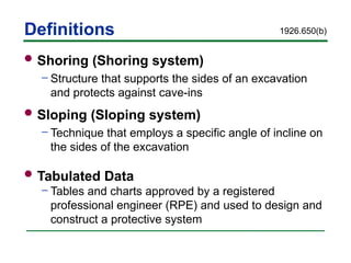 Excavation safety as per 1926 subpart P.pptx