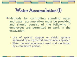 Excavation OSHA Safety with safety and OSHA standards | PPT