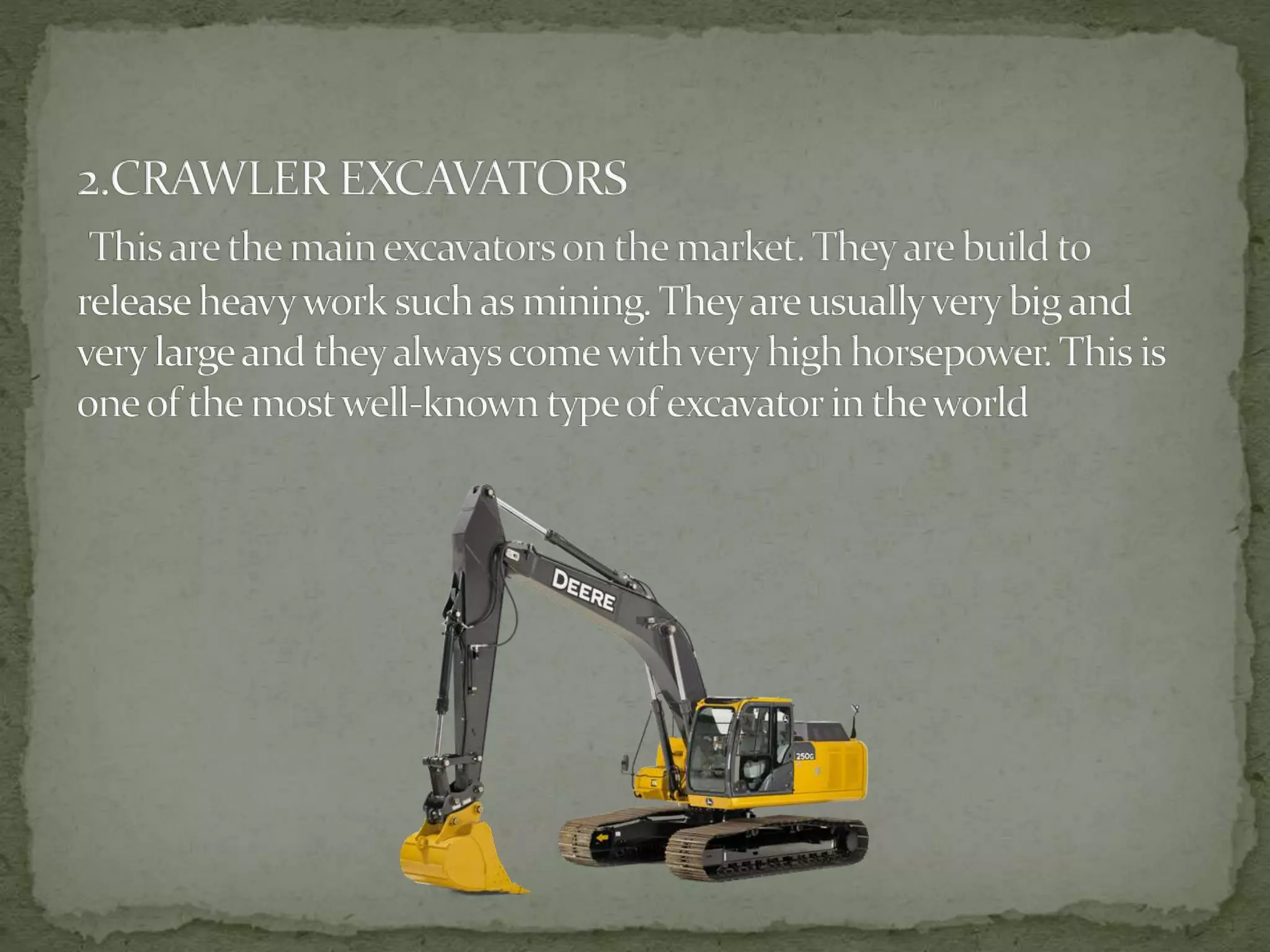types of excavators | PPTX