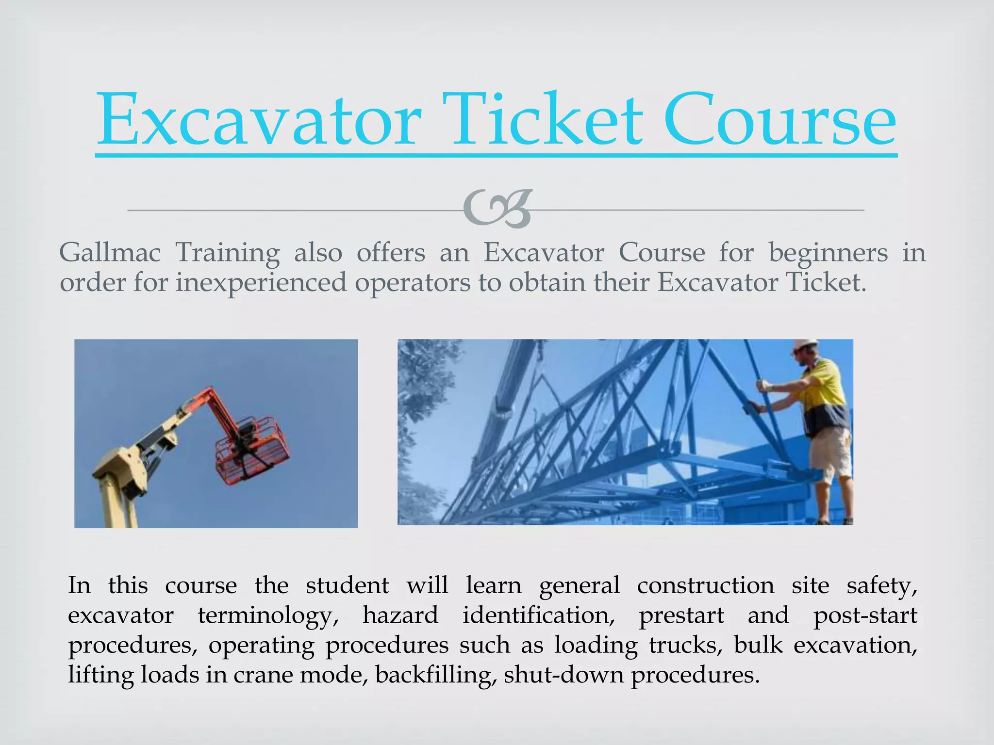 Excavator ticket | PPTX