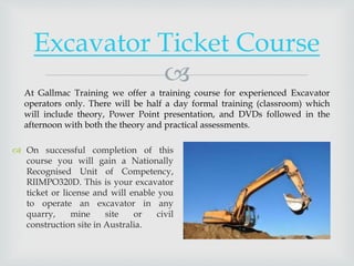 Excavator ticket | PPTX