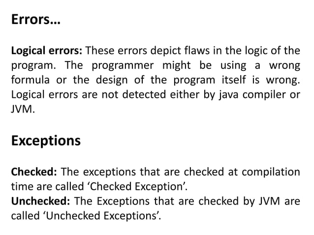 Excception handling | PPT