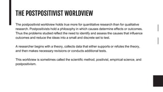 Module 1: The Selection of Research Approaches | PPTX