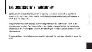 Module 1: The Selection of Research Approaches | PPTX