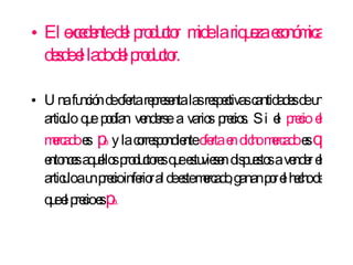 Excedente Del Productor | PPT