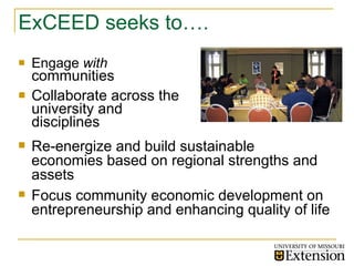 ExCeed Community Economic And Entrepreneurial Development | PPT