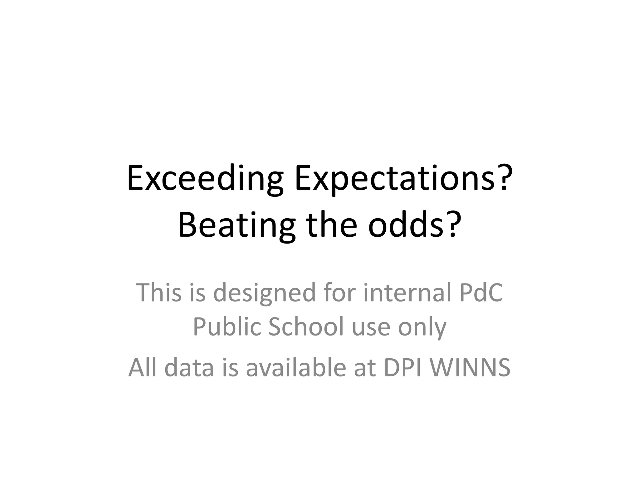 Exceeding expectations ppt | PPTX