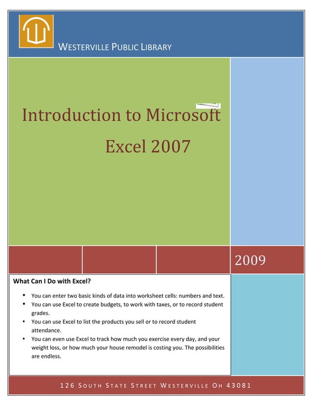 Intro to Microsoft Excel 2007 | PDF