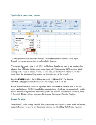 Intro to Microsoft Excel 2007 | PDF