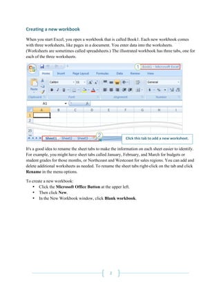 Intro to Microsoft Excel 2007 | PDF
