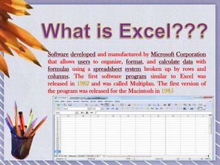 Excel | PPTX | Computer Software and Applications | Computing