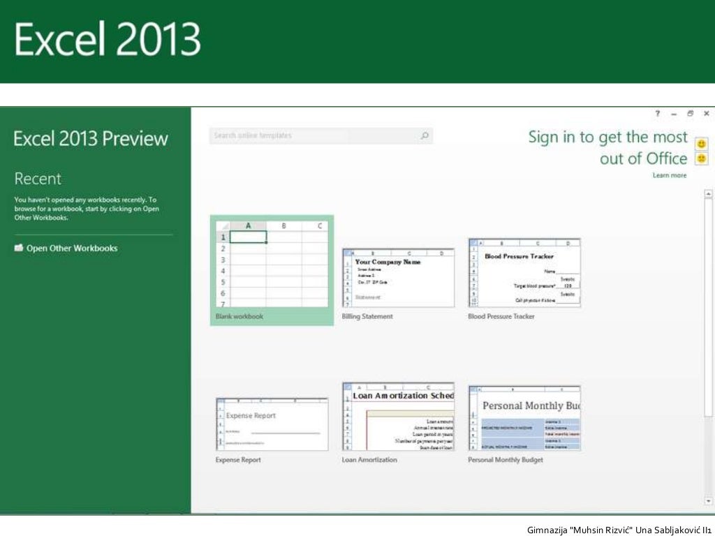 Excel 2013
