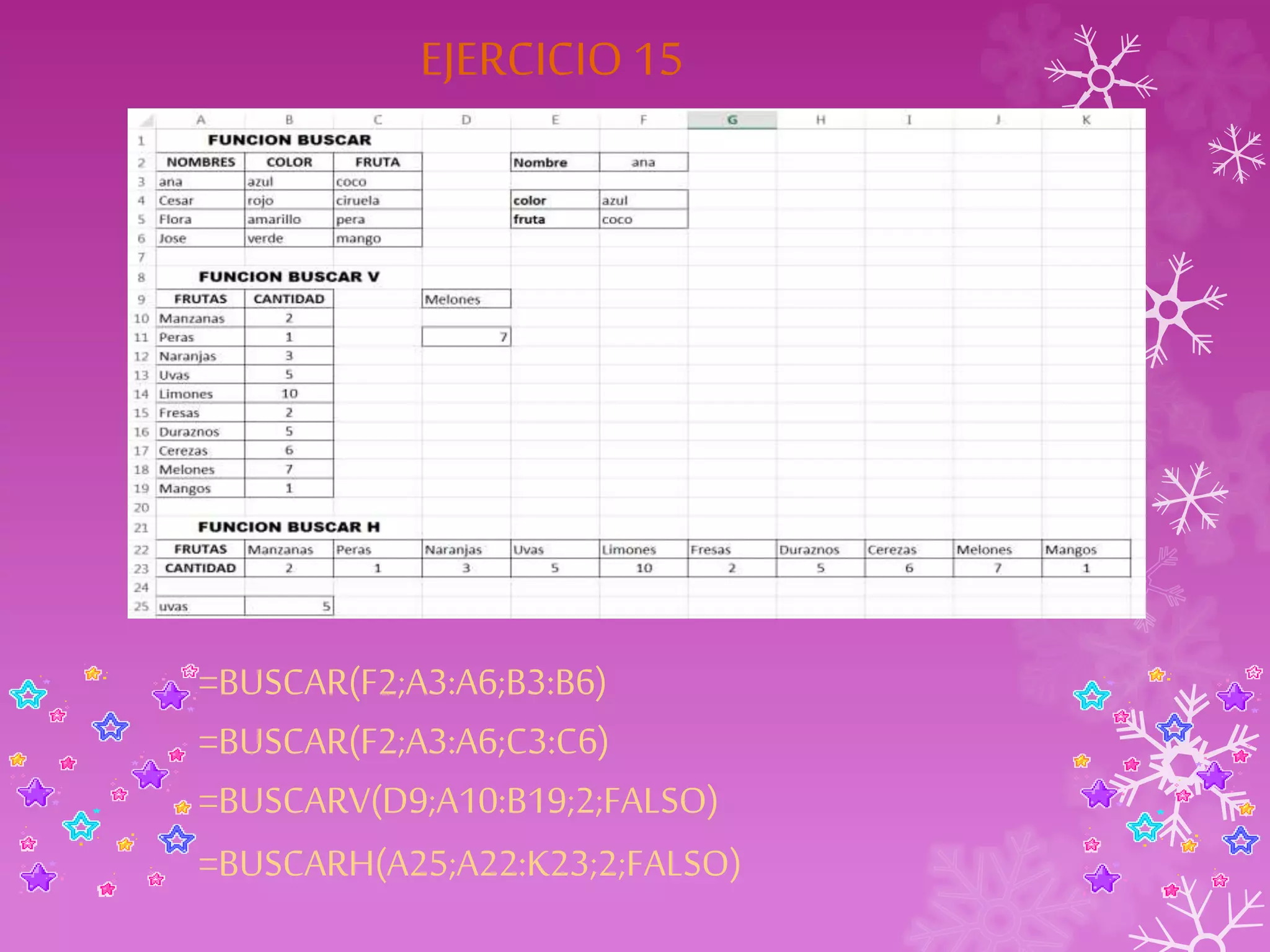 EJERCICIOS DE EXCEL Y SUS FORMULAS | PPTX