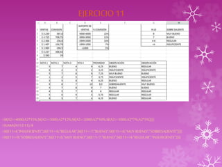 EJERCICIOS DE EXCEL Y SUS FORMULAS | PPT
