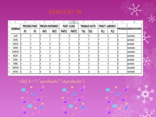 EJERCICIOS DE EXCEL Y SUS FORMULAS | PPT