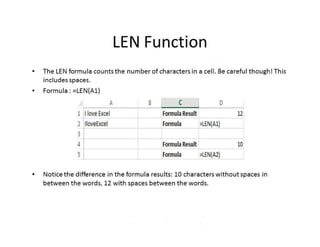 MSExcel useful formulas tutorial | PPT