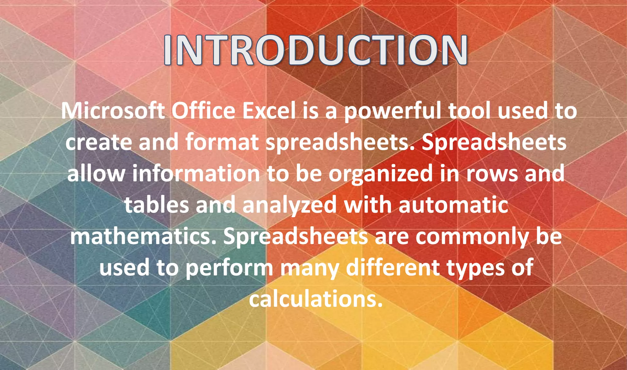 PPT On Microsoft Excel 2007 Full Information. | PPTX | Desktop Publishing | Computer Software ...
