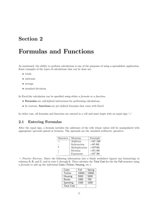 Excel.fns frmls | PDF