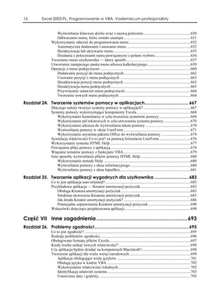 Excel 2003 PL. Programowanie w VBA. Vademecum profesjonalisty | PDF