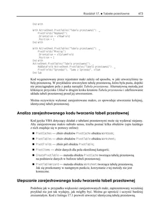 Excel 2003 PL. Programowanie w VBA. Vademecum profesjonalisty | PDF