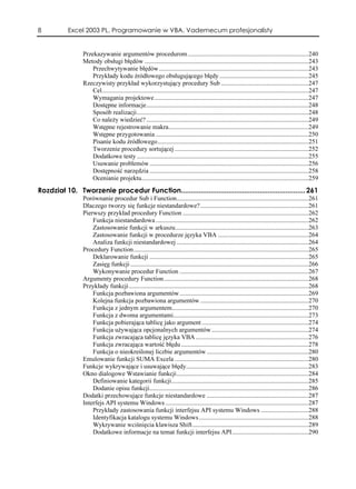 Excel 2003 PL. Programowanie w VBA. Vademecum profesjonalisty | PDF