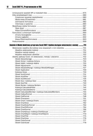 Excel 2007 PL. Programowanie w VBA | PDF | Programming Languages | Computing