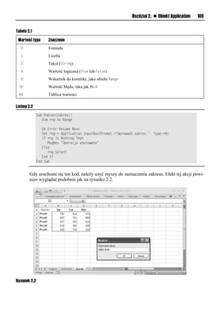 Excel 2007 PL. Programowanie w VBA | PDF | Programming Languages | Computing