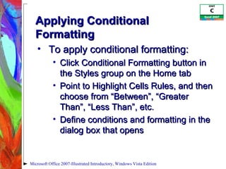 Excel 2007 Unit C | PPT