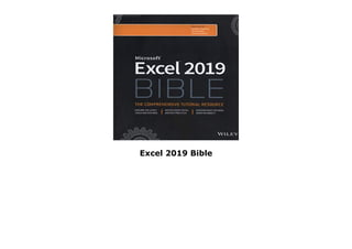 Excel 2019 Bible | PDF