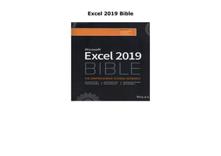 Excel 2019 Bible | PDF