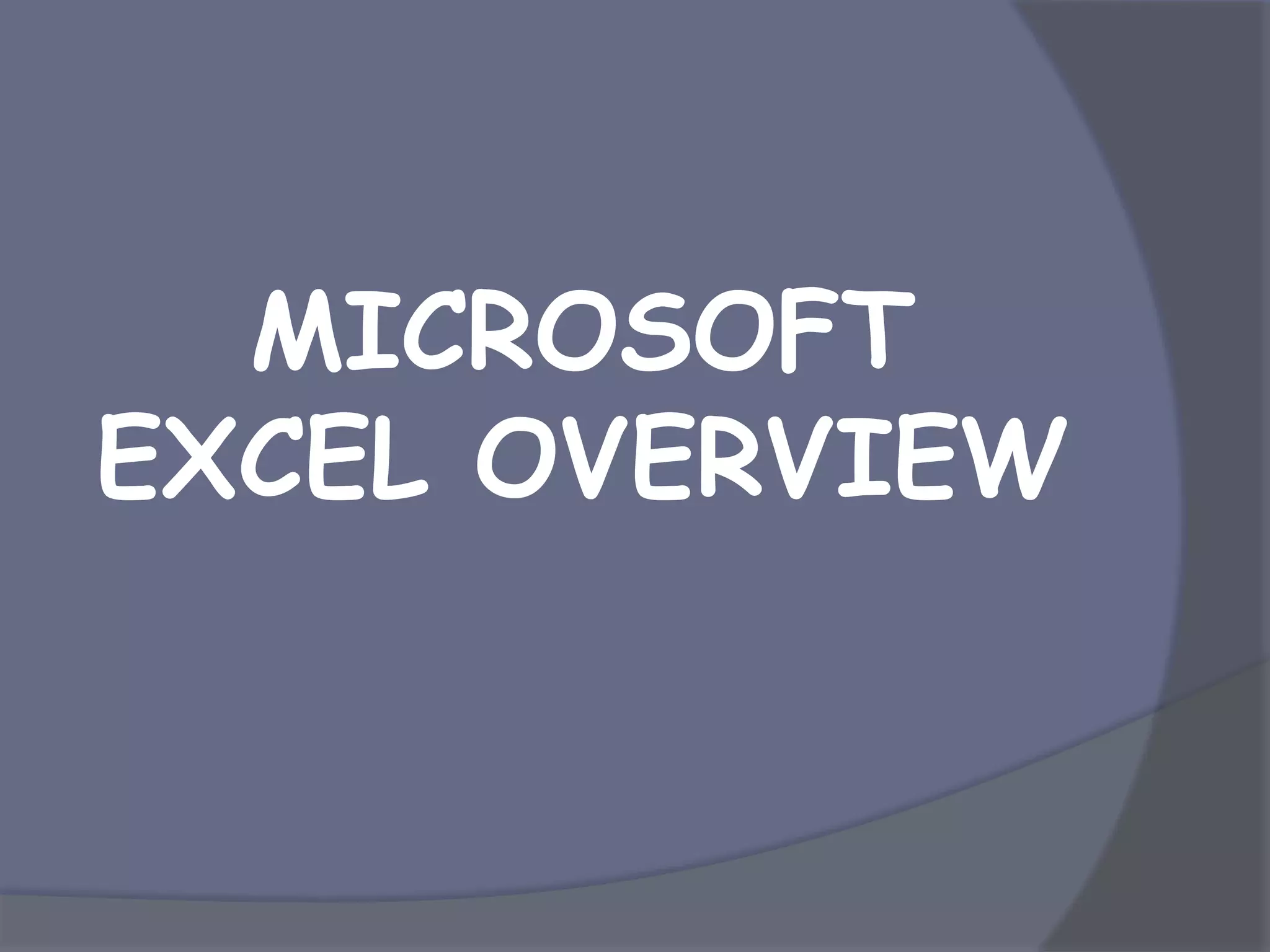 Microsoft Excel Training | PPT