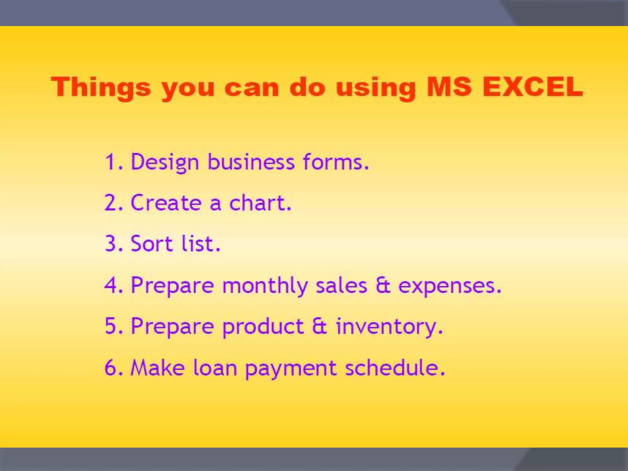 Microsoft Excel Training | PPT
