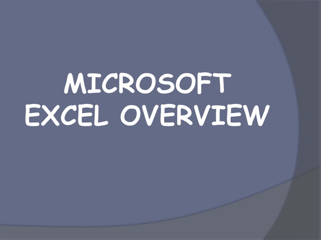 Microsoft Excel Training | PPT