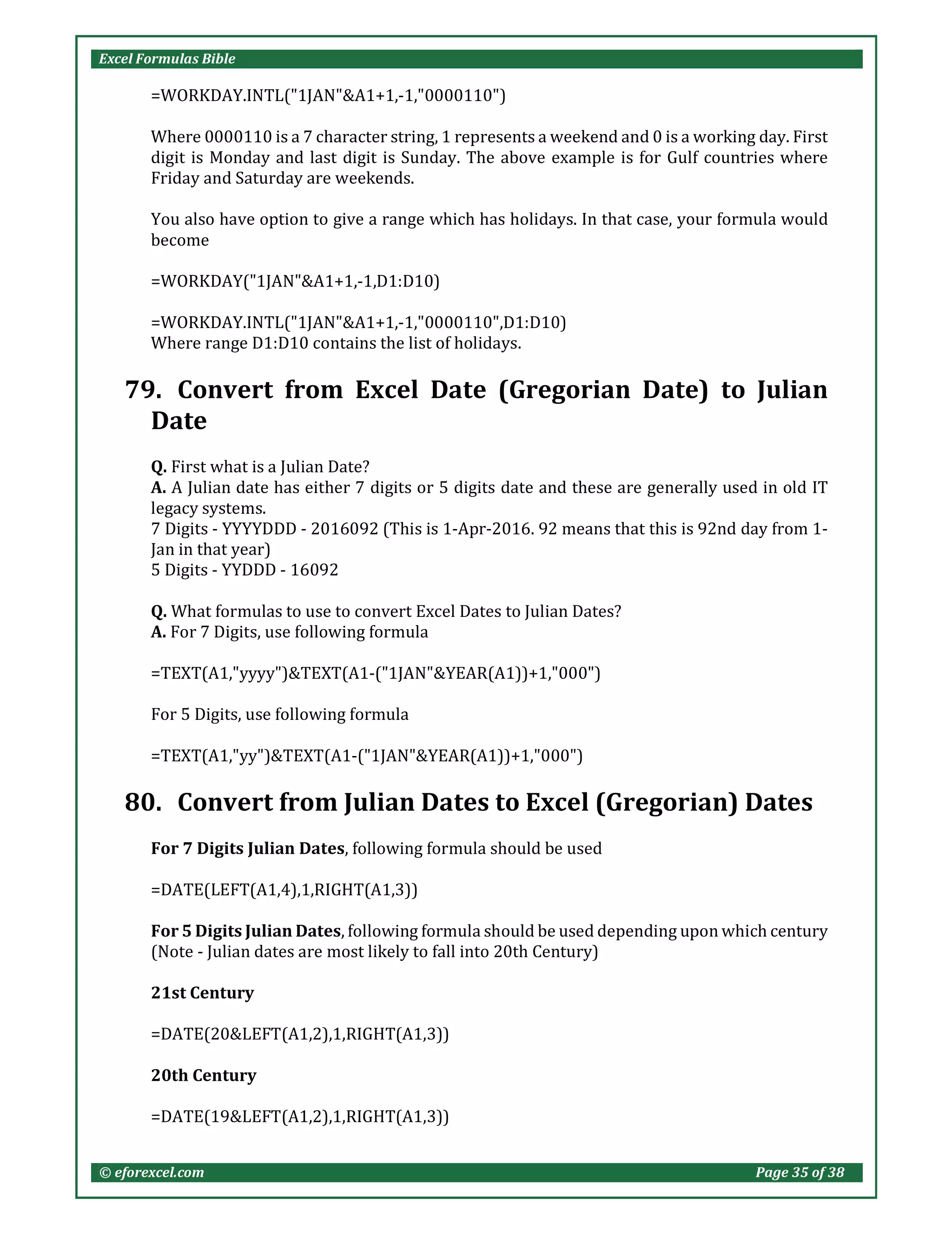 Excel - Formula Bible | PDF