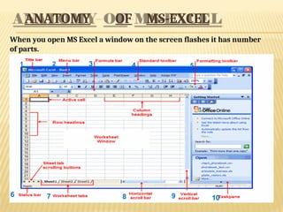 Basic guidelines on MS-EXCEL how to use and caluclations | PPT