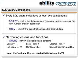Excel and SQL Quick Tricks for Merchandisers | PPT