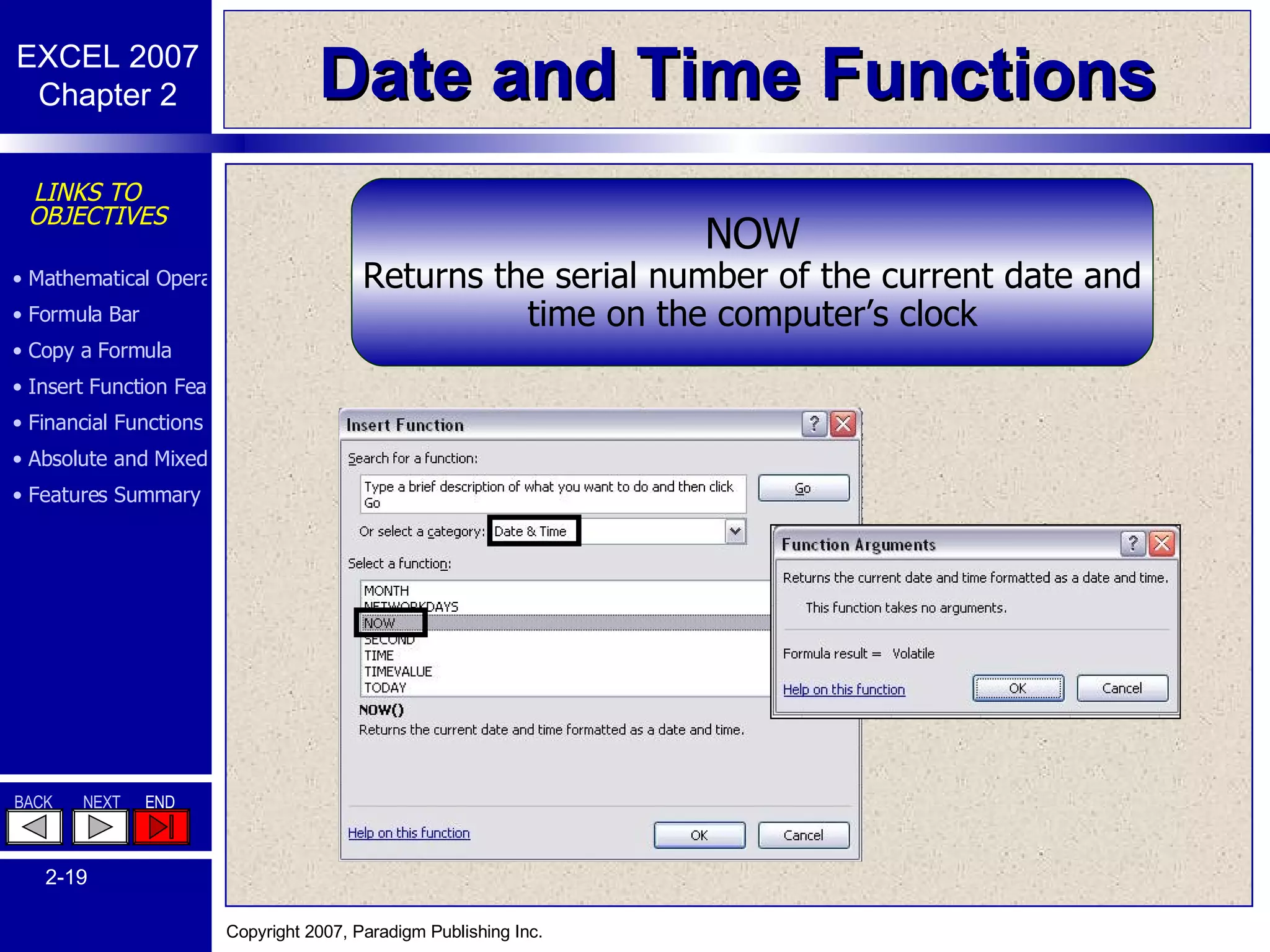 Excel Chapter 2 - Inserting Formulas in a Worksheet | PPT